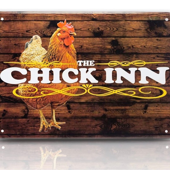 Wall Decor | Chicken Coop Signs 8x12 The Chick Inn Aluminium Metal Tin ...